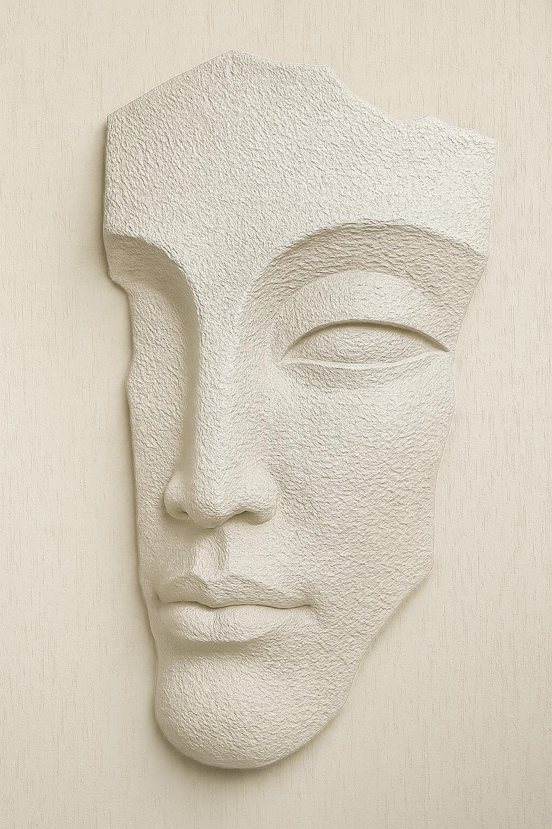 Customizable Face Sculpture Wall Decor, Modern Abstract Wall Art, Large ...