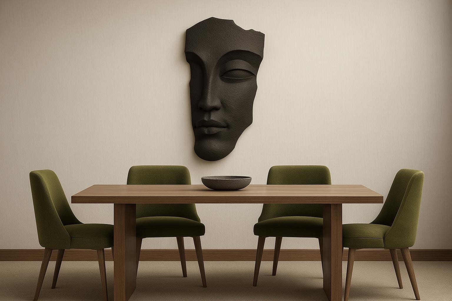 Customizable Face Sculpture Wall Decor, Modern Abstract Wall Art, Large ...