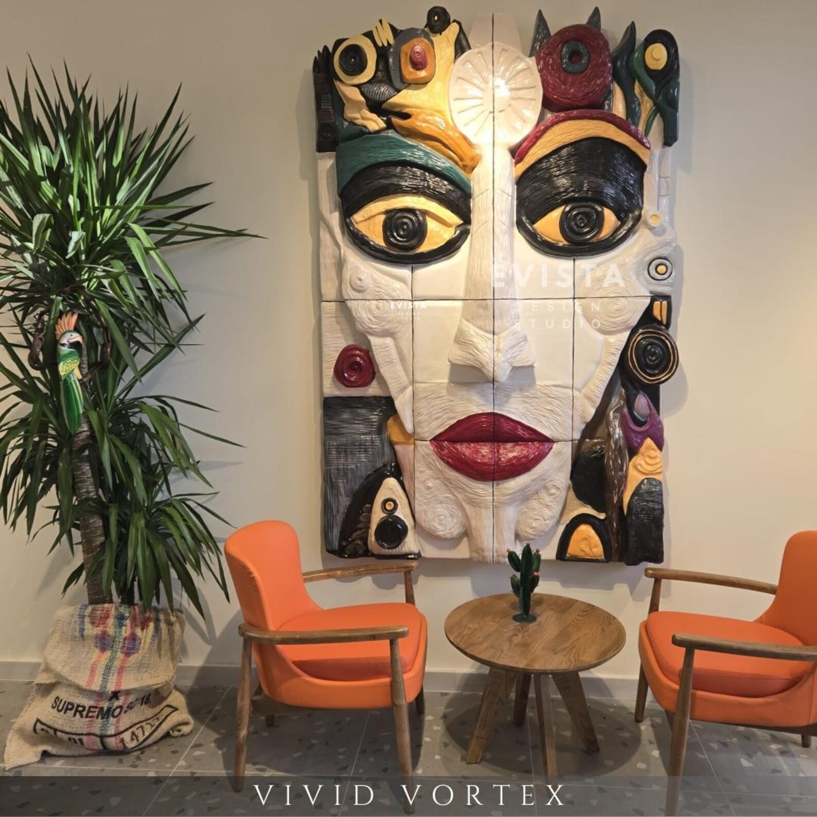Vivid Vortex Wall Sculpture - Colorful 3D Modern Art, Swirling Abstract ...