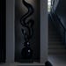 Modern Abstract Floor Sculpture – Large Twisted Flame-inspired ...