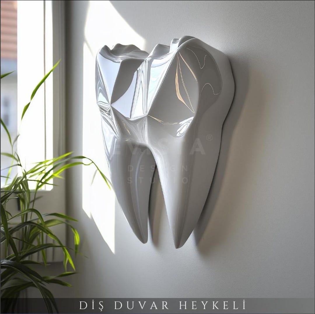 Tooth Wall Decor Sculpture 3 for Dental Clinic – Unique 3D Wall Art for ...