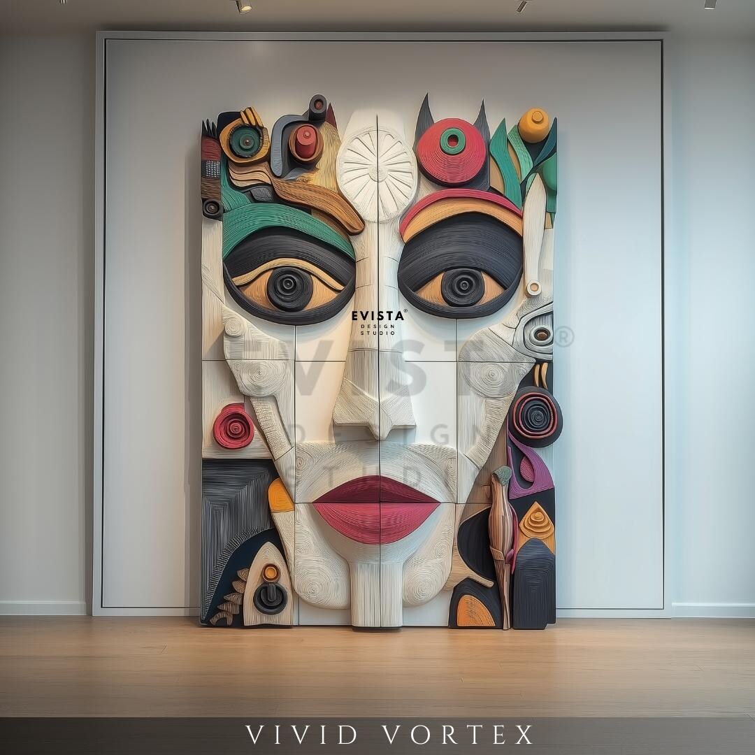 Vivid Vortex Wall Sculpture - Colorful 3D Modern Art, Swirling Abstract ...