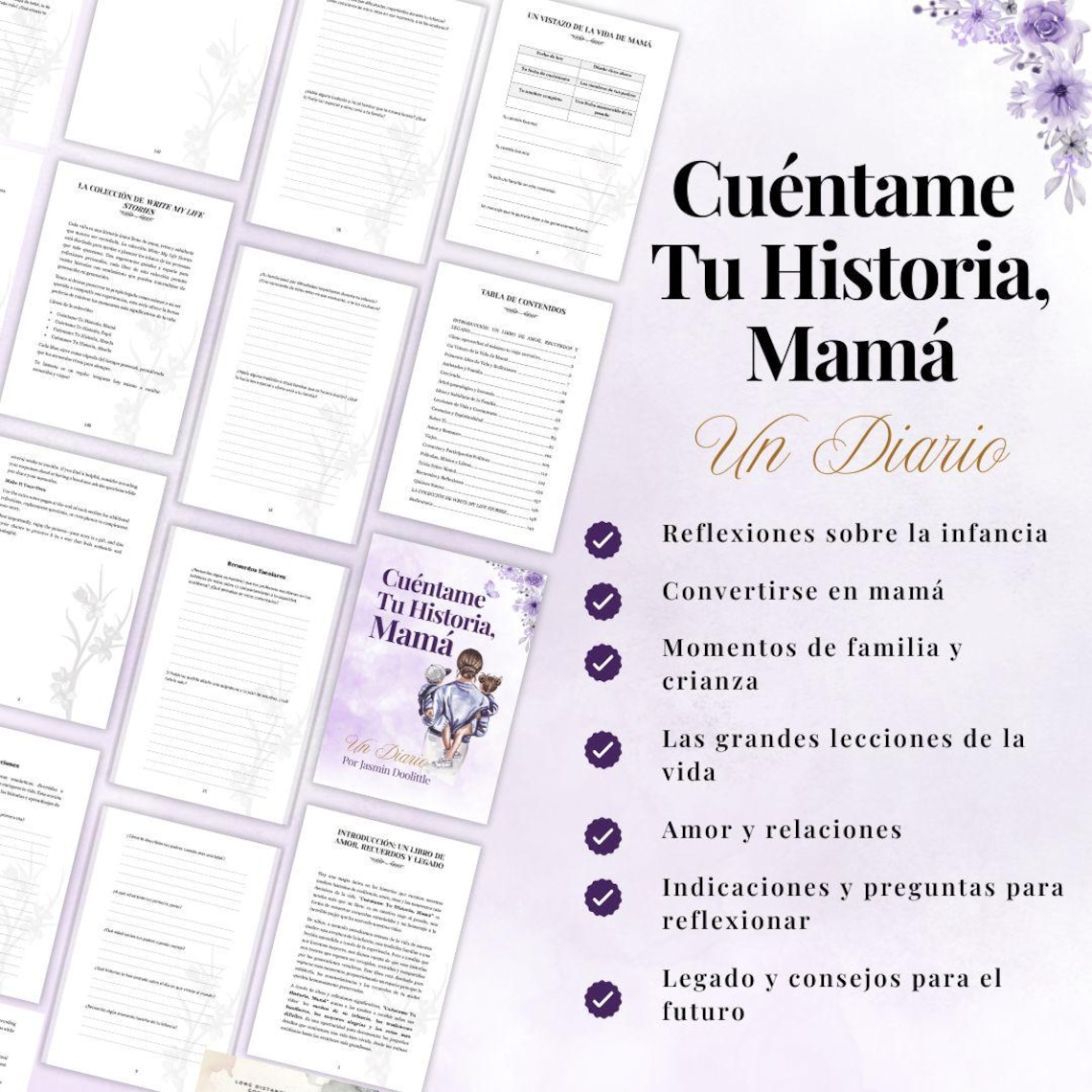 Cuéntame Tu Historia Mamá – Diario De Legado Para Mamá Con Preguntas ...