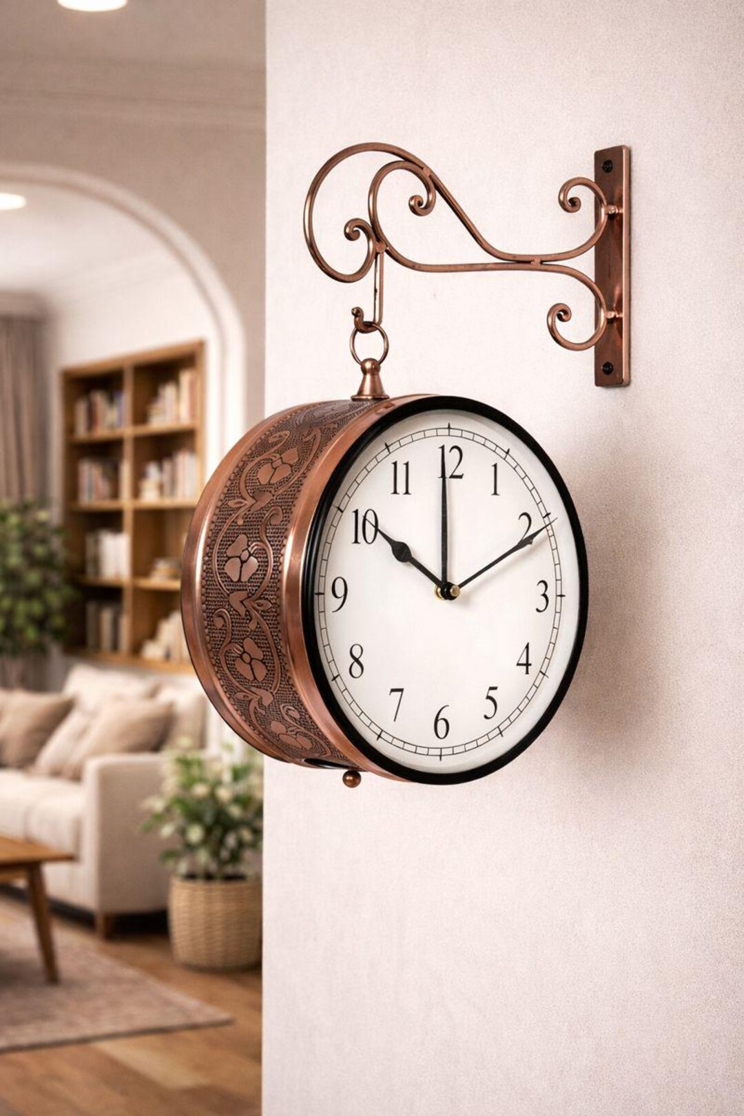 Vintage Double Sided Wall Clock, Antique Style Decor (8 INCHES) - Etsy