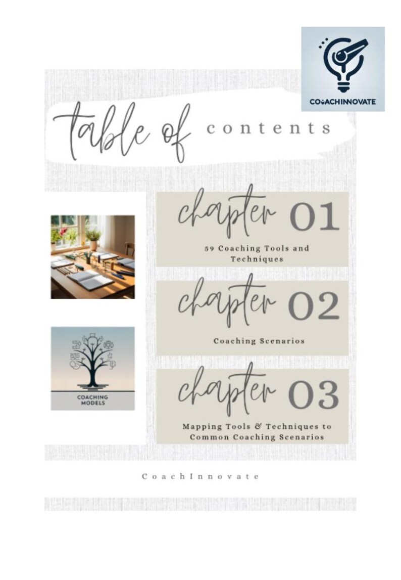 59 Coaching Tools and Techniques for Common Coaching Scenarios - Etsy