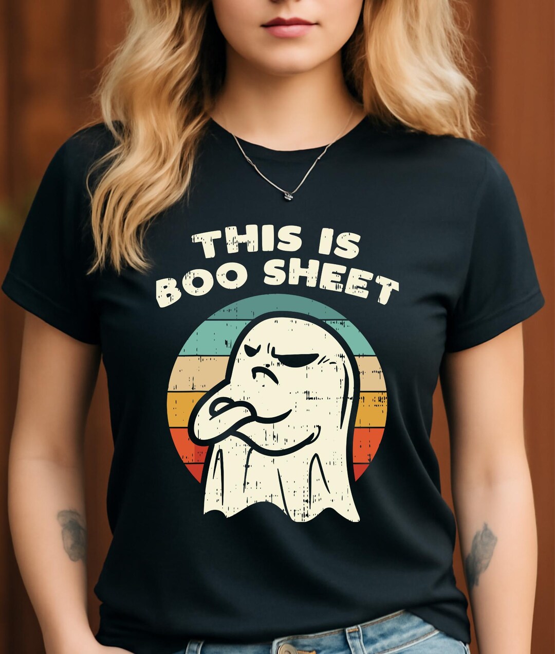 This is Boo Sheet PNG, Funny Ghost Halloween Design, Retro Spooky ...
