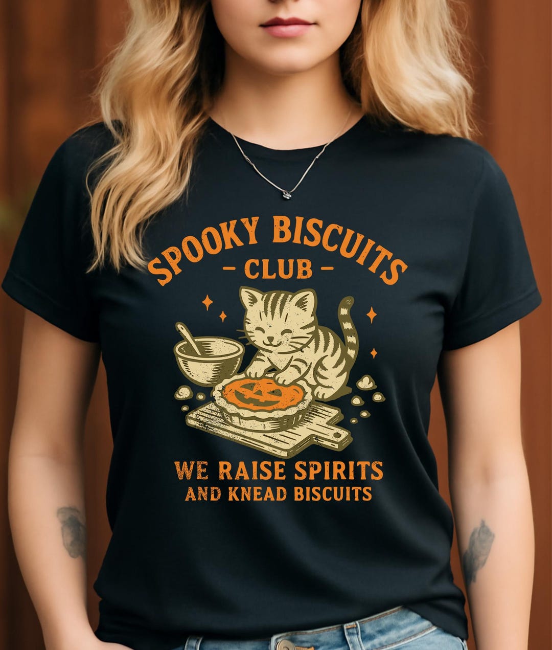 Spooky Biscuits Club PNG | Cute Halloween Cat Baking Design | We Raise ...