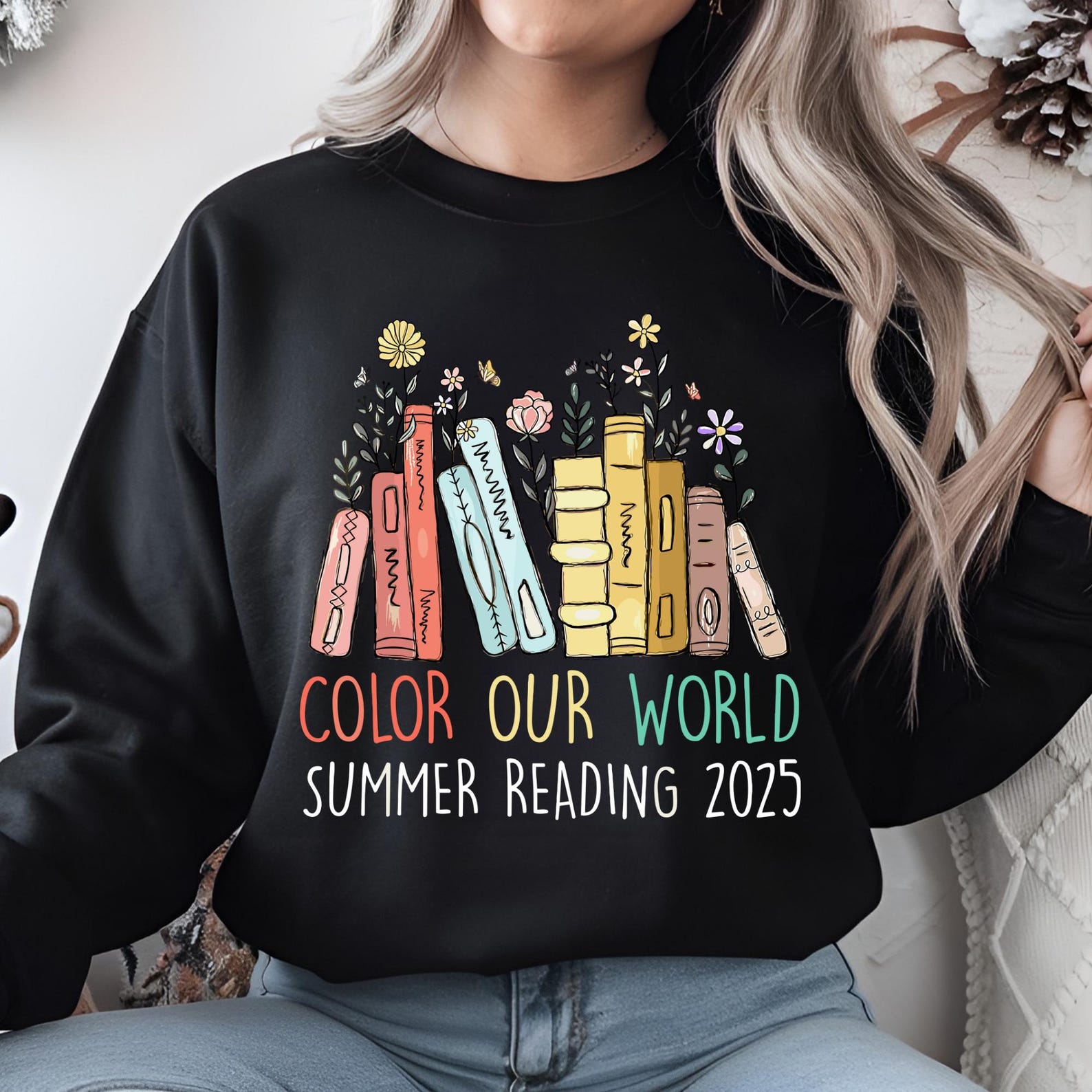 Color Our World PNG | Summer Reading 2025 Clipart | Book Lover Digital ...