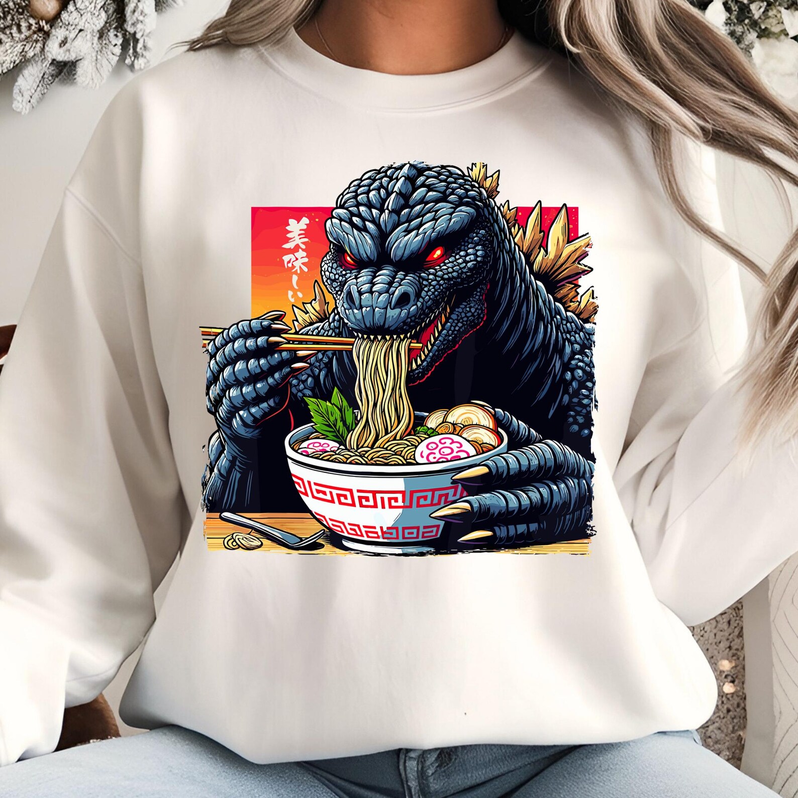 Ramen Monster PNG | Godzilla Style Ramen Art | Japanese Kaiju Noodle ...