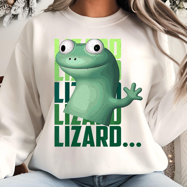 Funny Lizard Cartoon PNG | Meme Reptile Design (digital Download) - Etsy