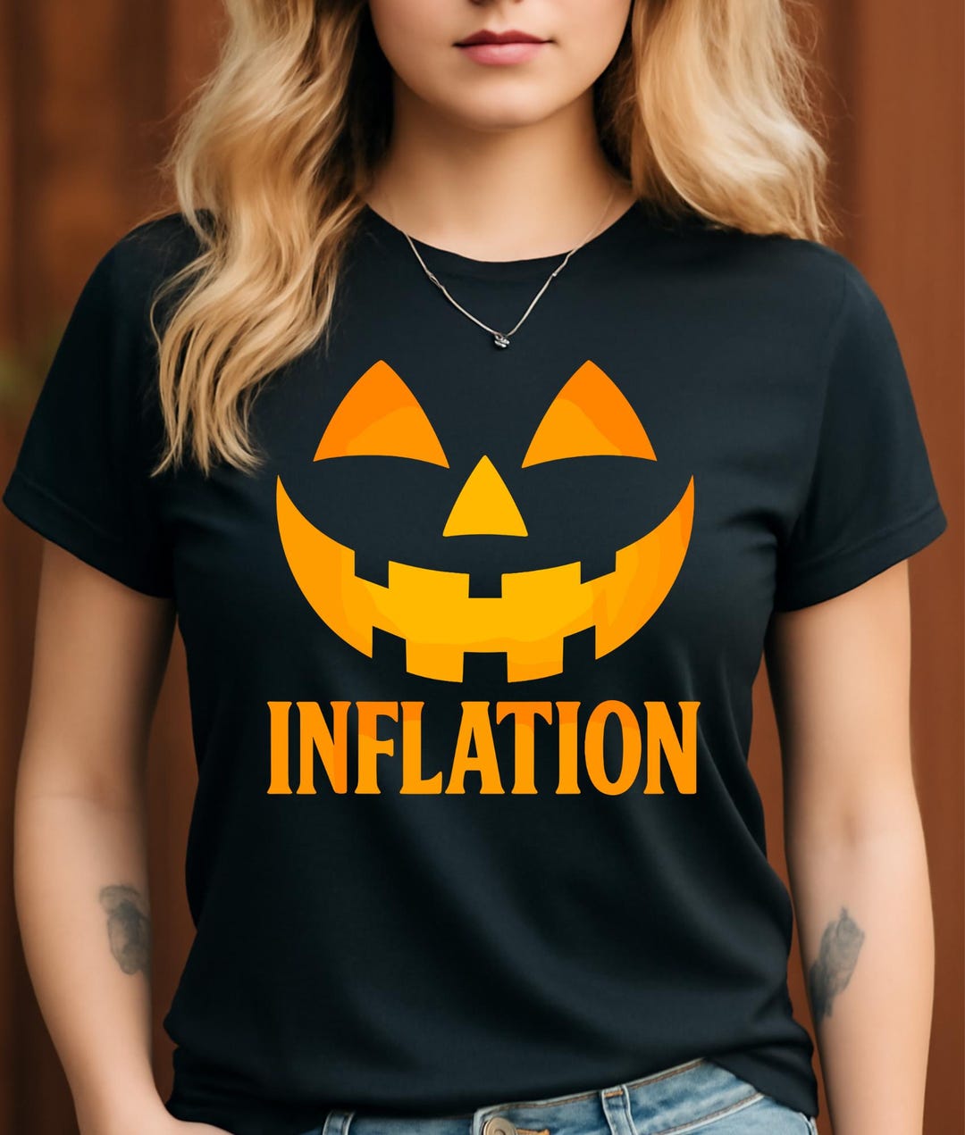 Inflation Pumpkin PNG, Funny Halloween Economic Humor Design, Jack O ...