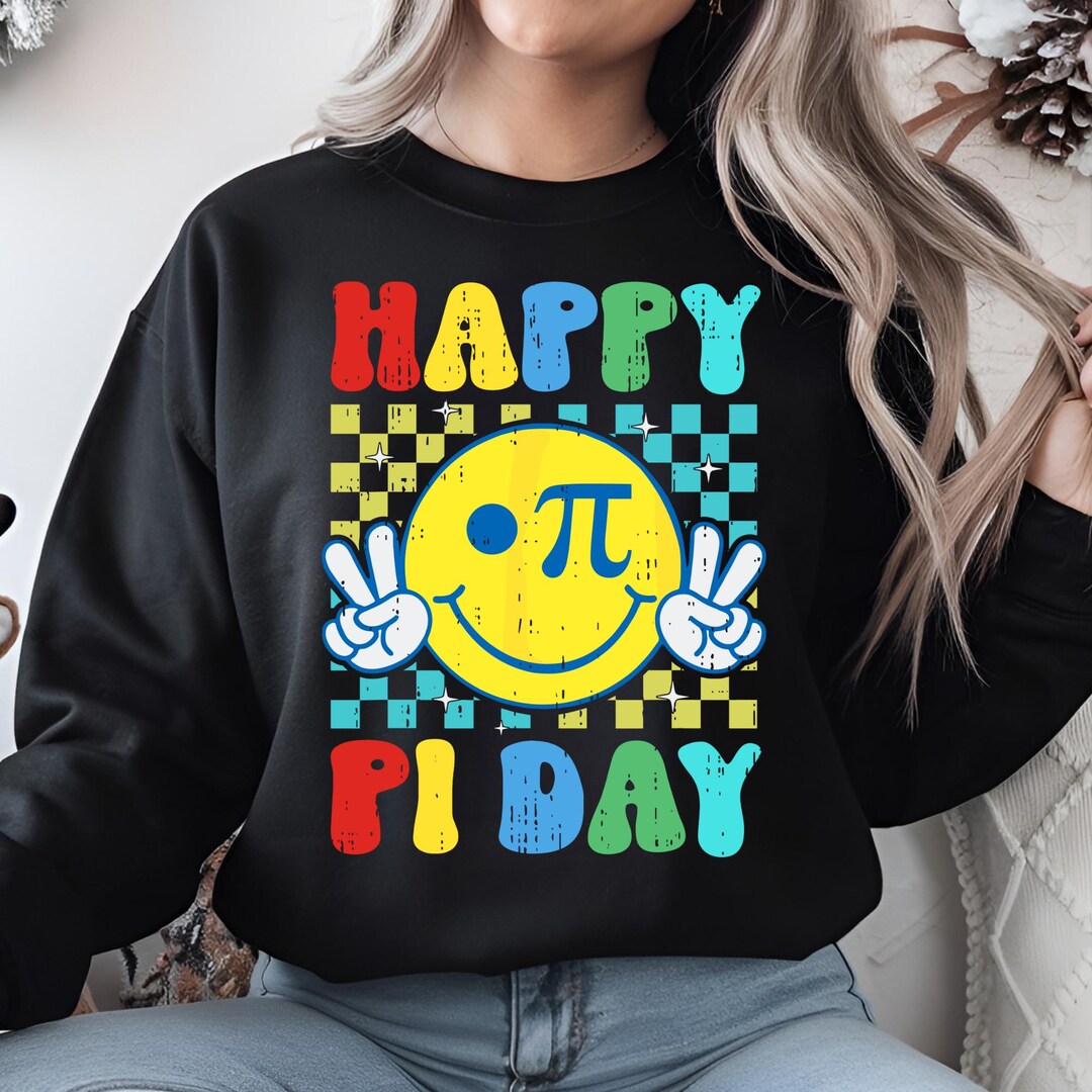 Happy Pi Day PNG – Retro Smiley Math Design for T-shirts & Gifts ...