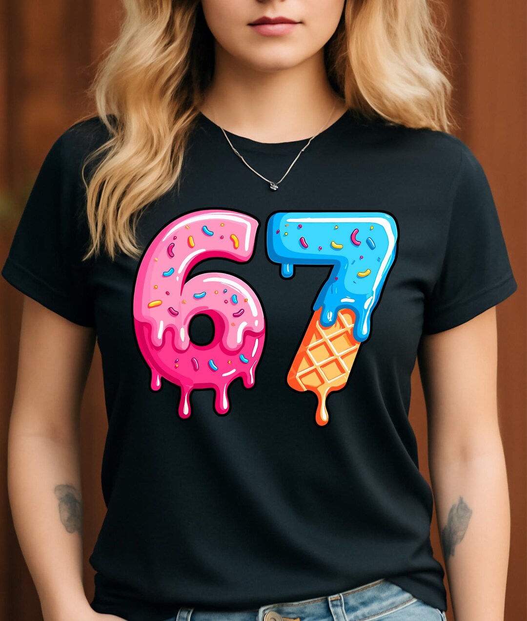67 Ice Cream PNG | Cute Dripping Number Design | Donut Sprinkles ...