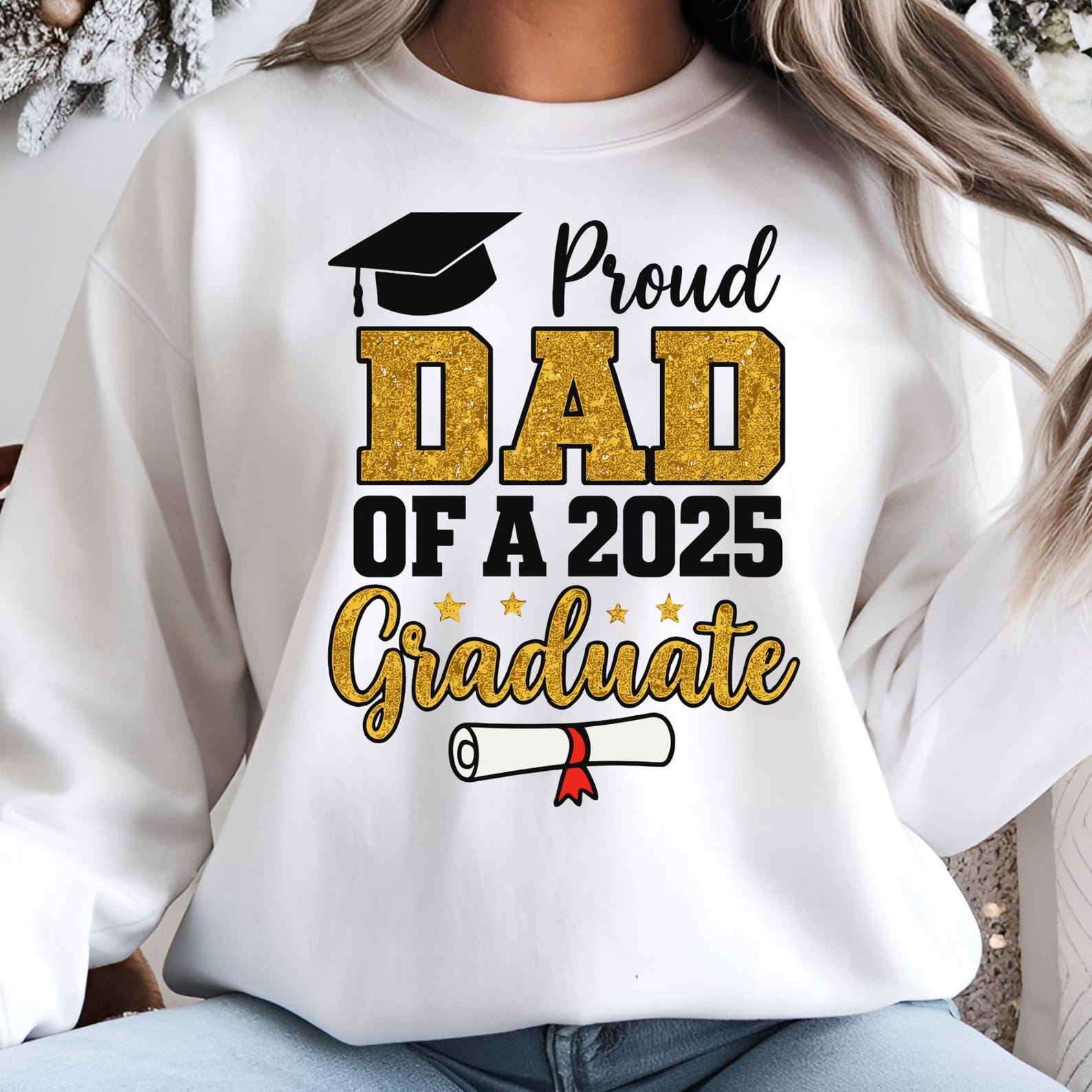 Proud Dad of a 2025 Graduate PNG, Graduation Shirt Sublimation Design ...