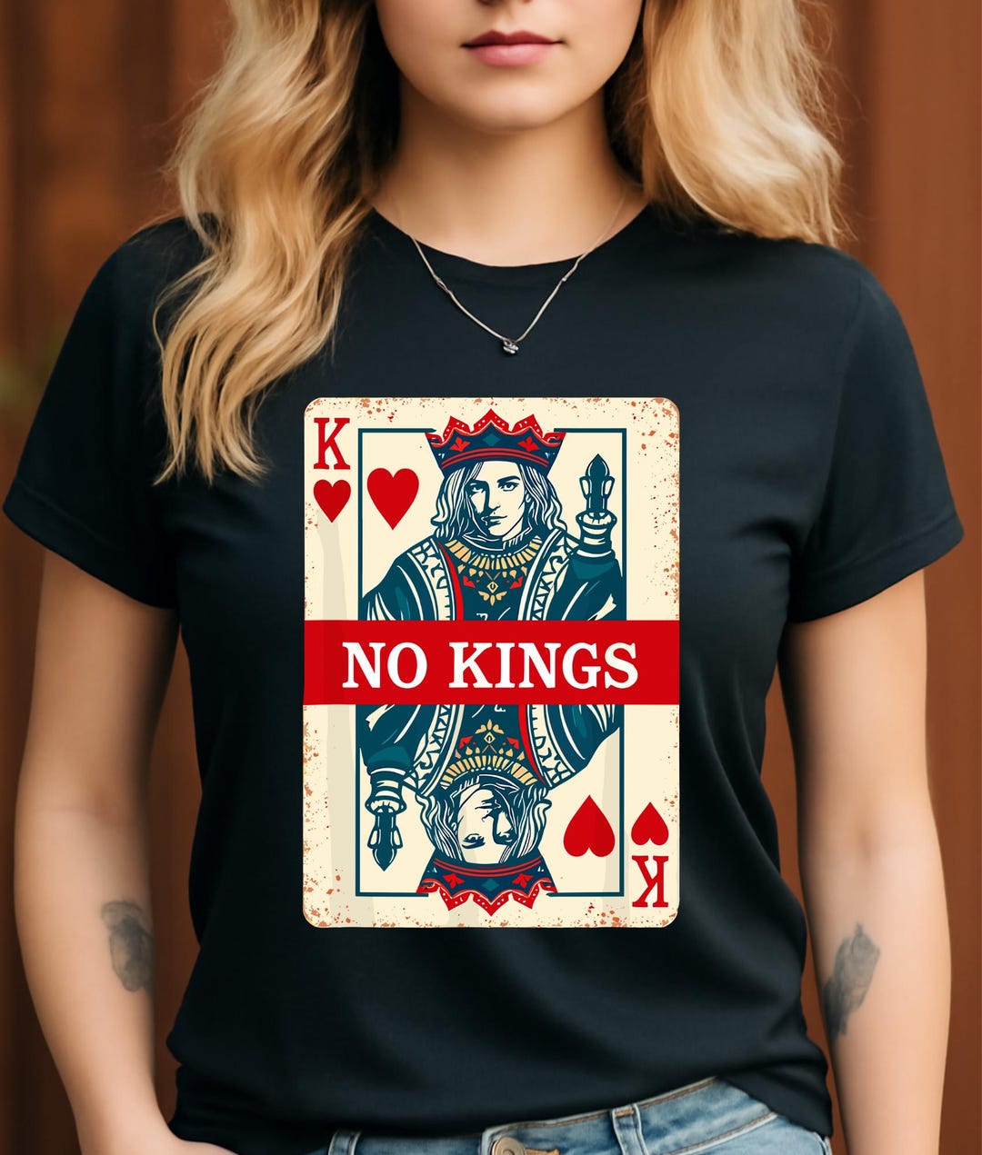 No Kings PNG, Anti Crown Playing Card Design, Vintage Rebel Art Clipart ...