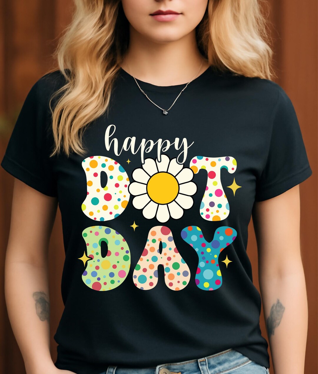 Happy Dot Day PNG | Polka Dot Daisy Teacher Clipart | International Dot ...