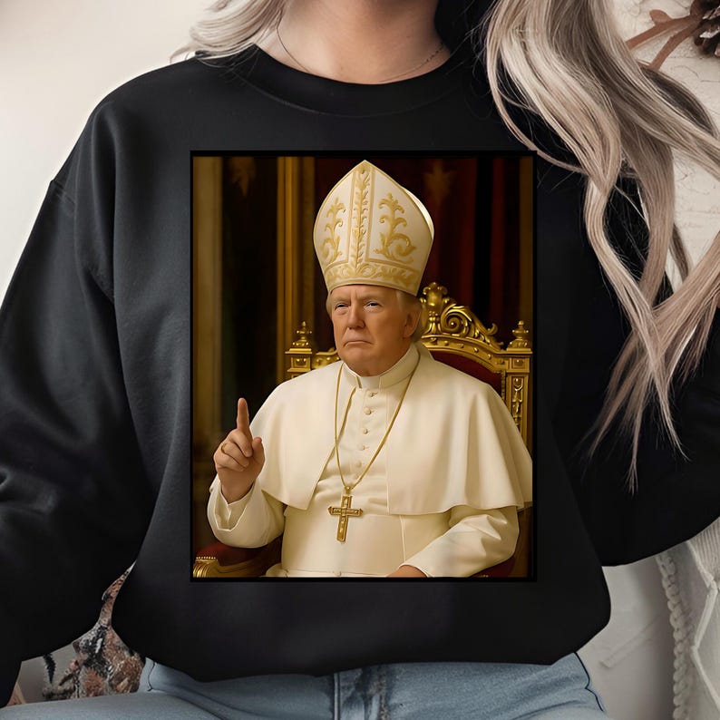 Trump as the Pope PNG | Funny Political Satire Art | Digital Download ...