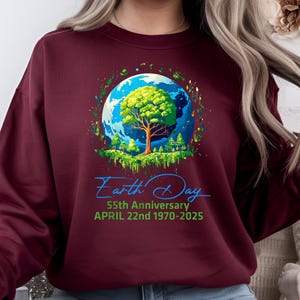 Earth Day 55th Anniversary PNG | April 22nd 1970-2025 Digital Download ...