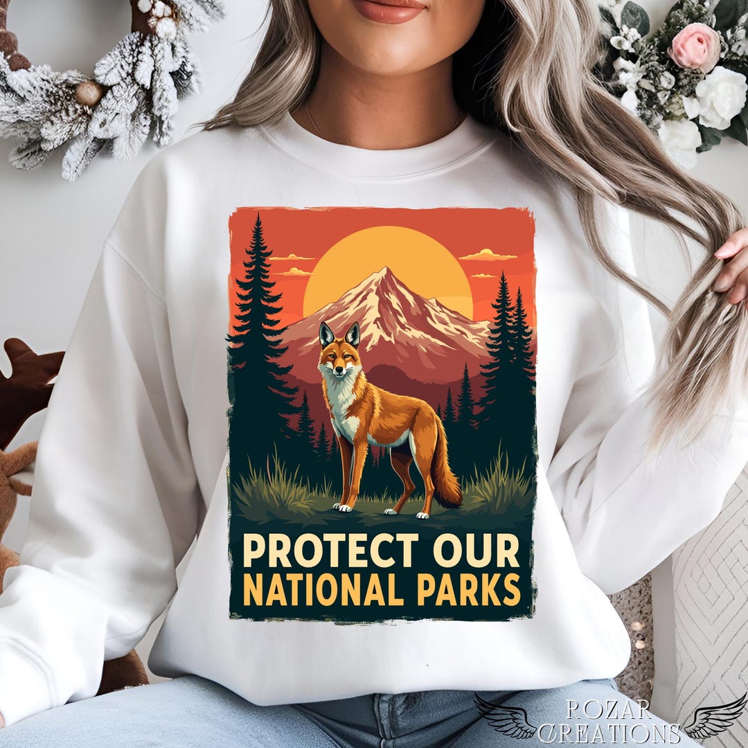 Protect Our National Parks PNG – Vintage Wildlife Conservation Fox ...