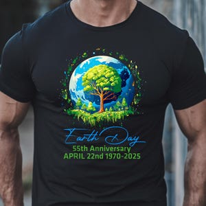 Earth Day 55th Anniversary PNG | April 22nd 1970-2025 Digital Download ...