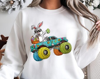 Easter is My Jam PNG | Monster Truck Bunny Clipart | Funny Easter ...