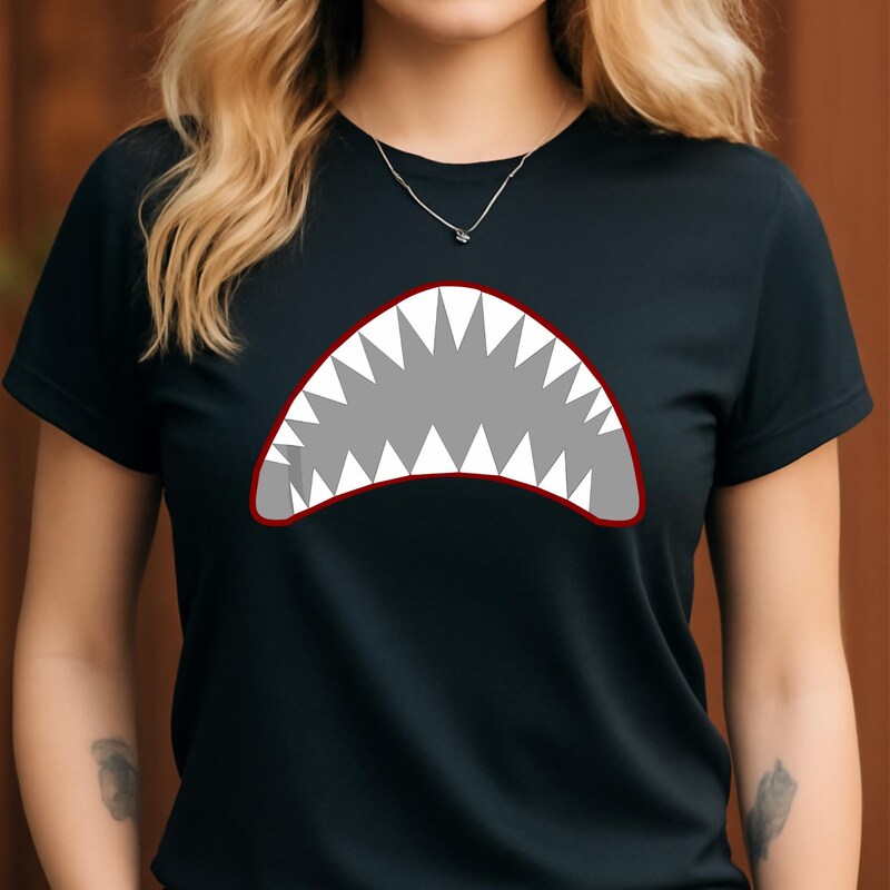 Shark Tooth Shirt Design - Etsy