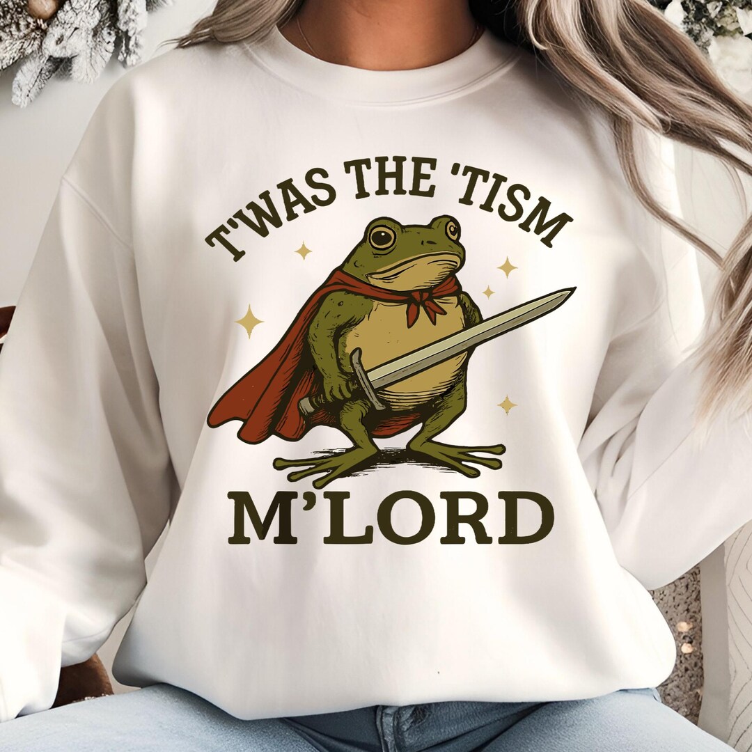 Funny Medieval Frog PNG | 'twas the 'tism M'lord Meme (digital Download ...