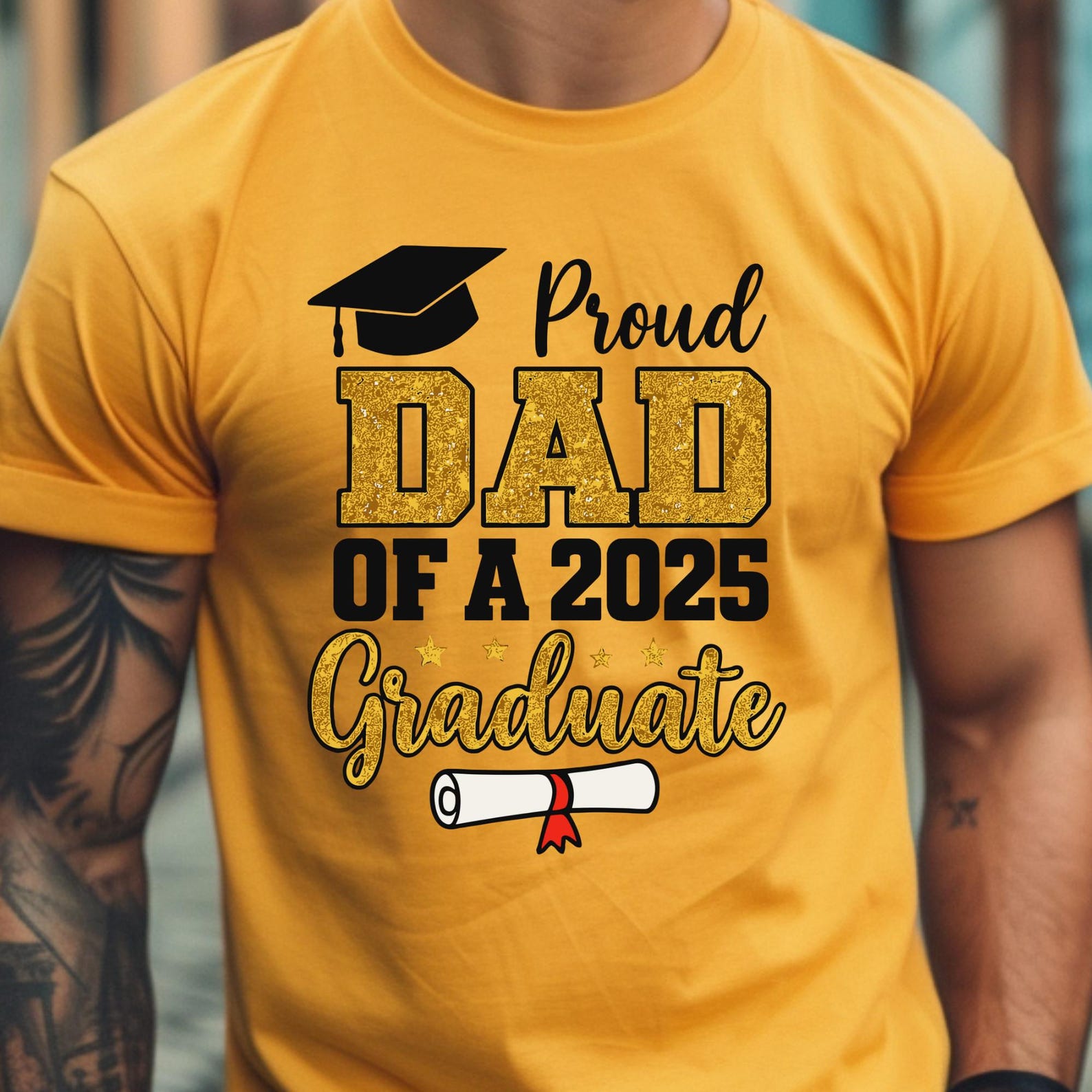 Proud Dad of a 2025 Graduate PNG, Graduation Shirt Sublimation Design ...