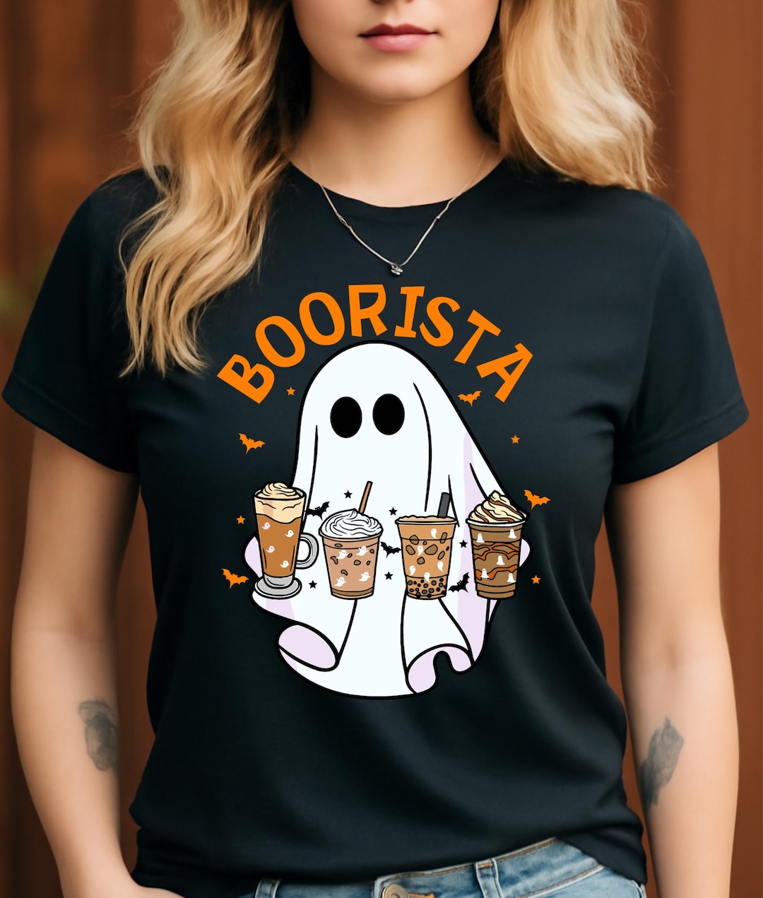 Boorista PNG, Coffee Ghost Halloween Design, Cute Barista Ghost Clipart ...