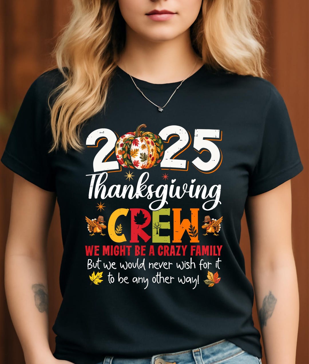 2025 Thanksgiving Crew PNG, Funny Family Fall Shirt Design, Autumn ...