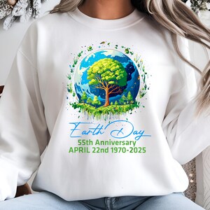 Earth Day 55th Anniversary PNG | April 22nd 1970-2025 Digital Download ...
