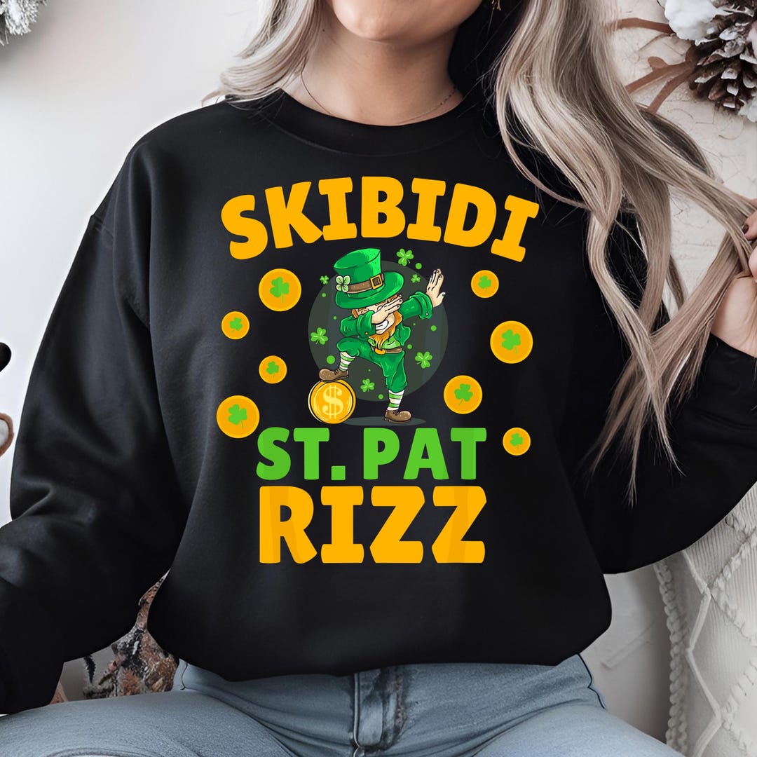 Skibidi St. Pat Rizz PNG – Funny Leprechaun Dab Dance St. Patrick’s Day ...
