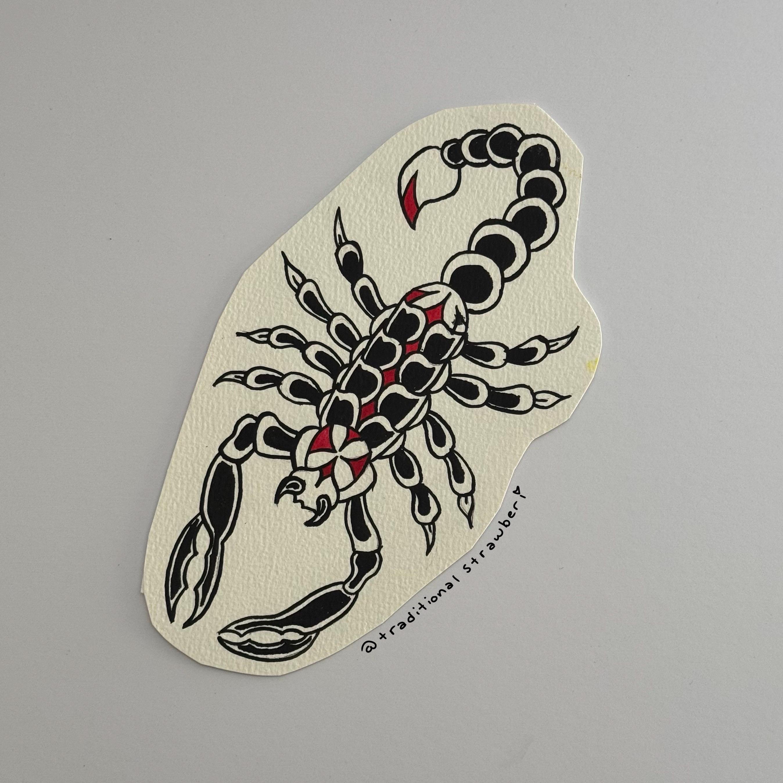 Handmade Scorpion Tattoo Design - Etsy
