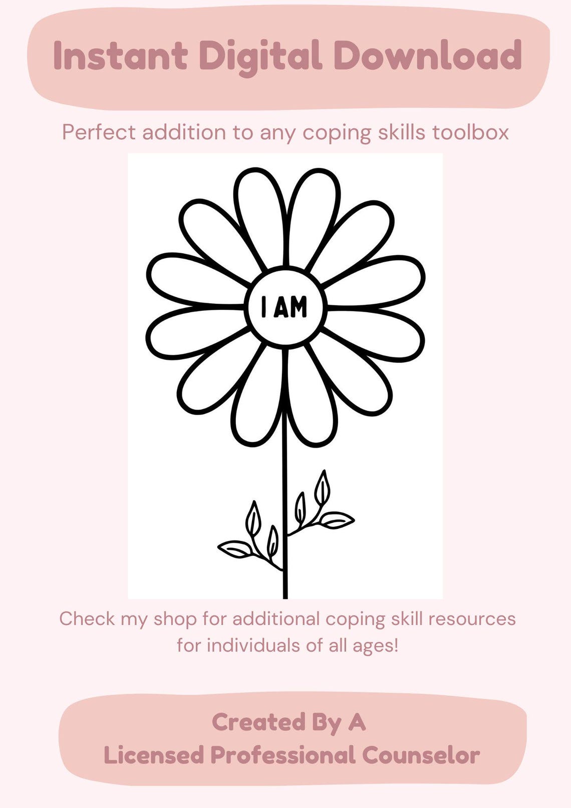 Mental Health Coping Skills Handout for Therapists- Positive Self-talk ...