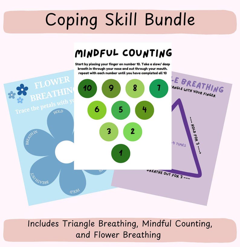 Mental Health Coping Skills Handout for Therapists- Coping Skill Bundle ...