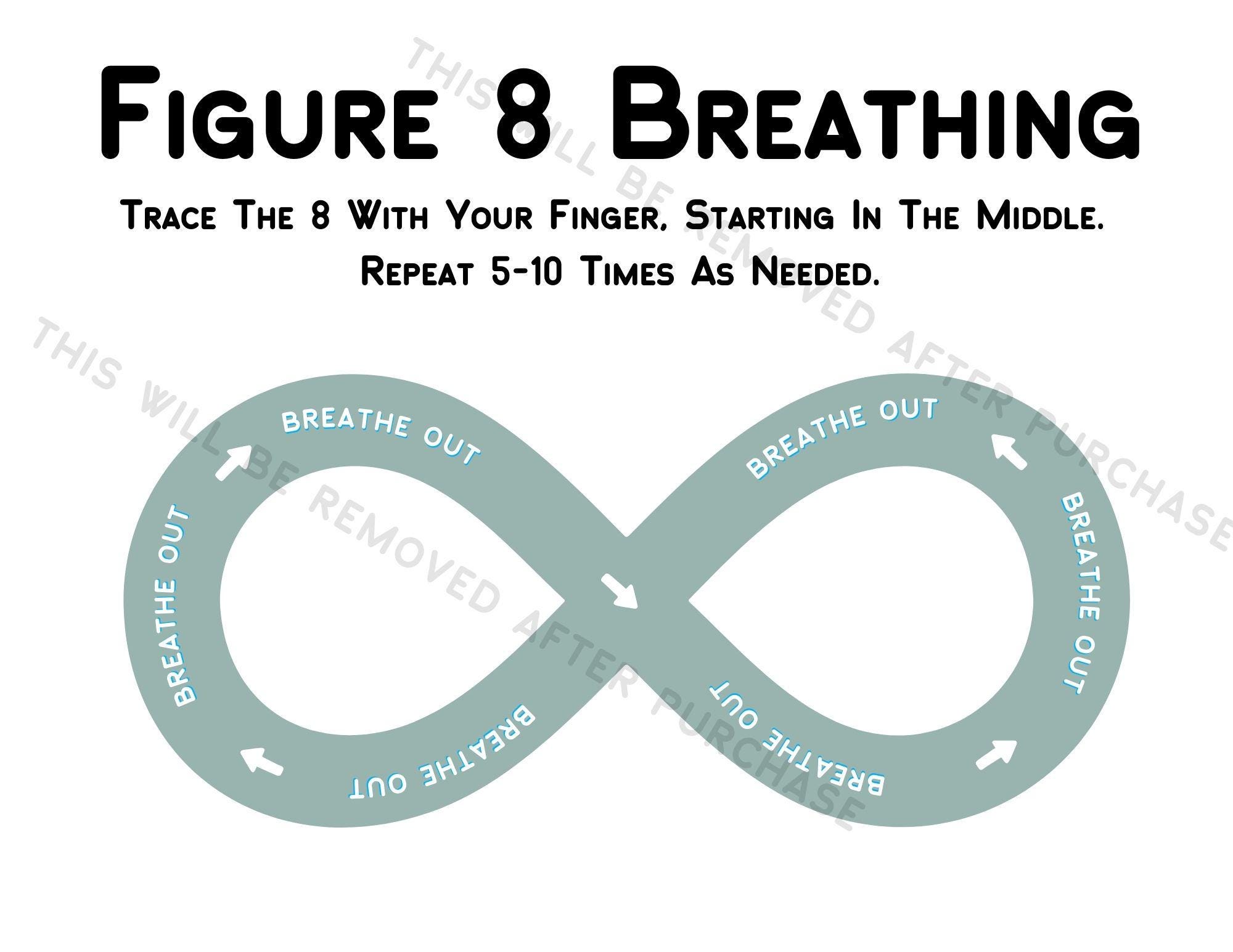 Mental Health Coping Skills Handout for Therapists- Figure 8 Breathing ...