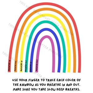 Mental Health Coping Skills Handout for Therapists- Rainbow Breathing ...