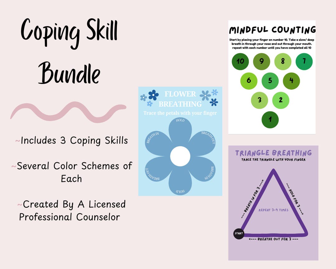 Mental Health Coping Skills Handout for Therapists- Coping Skill Bundle ...