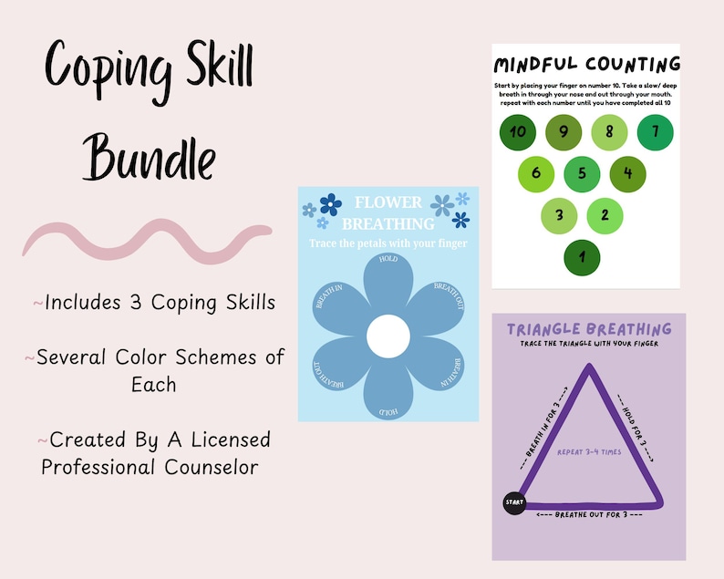 Mental Health Coping Skills Handout for Therapists- Coping Skill Bundle ...
