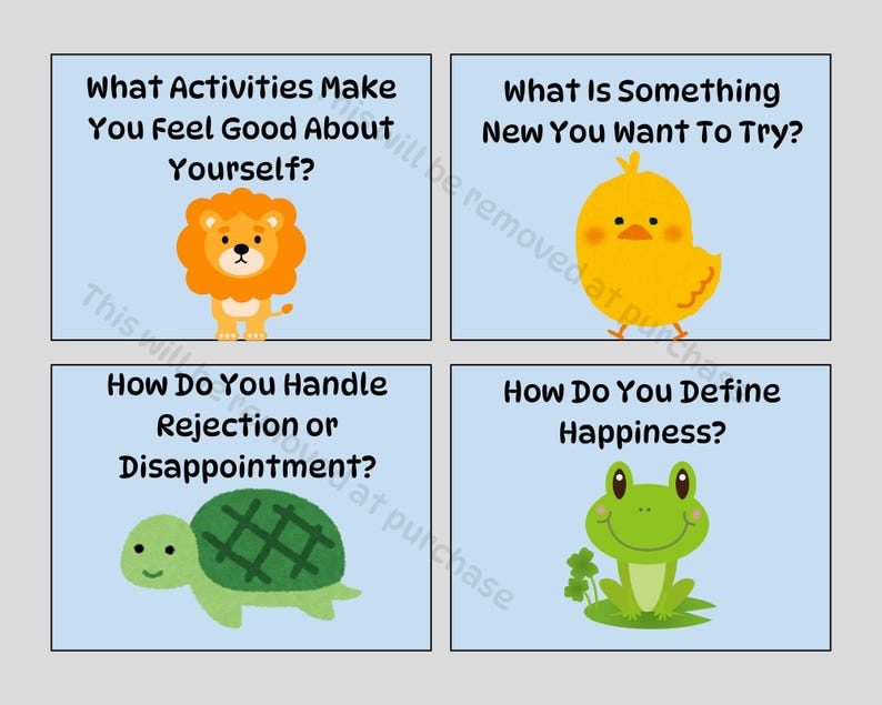 Conversation Starter Cards for Kids: Fun Family Icebreaker Questions ...