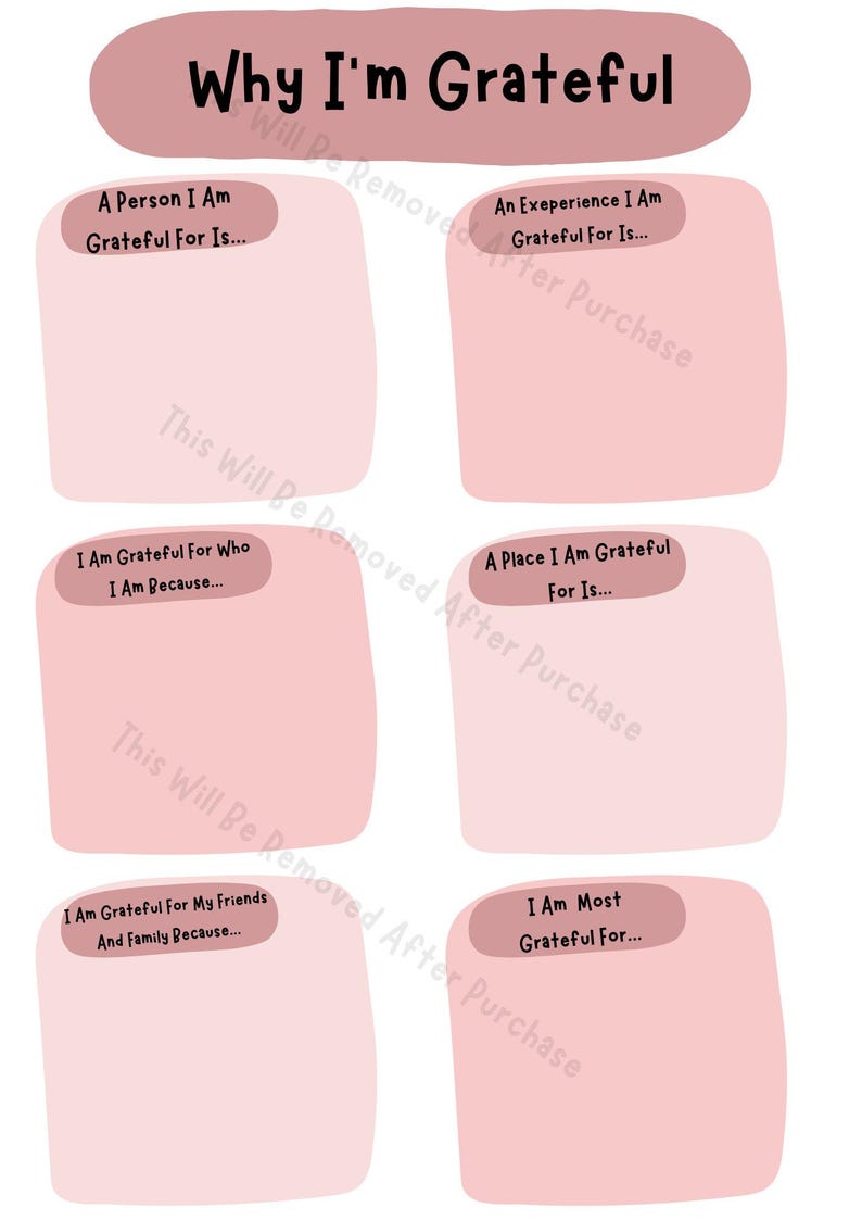 Mental Health Handouts for Therapists- Gratitude Journal- Self Care ...