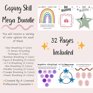 Mental Health Coping Skills Handouts for Therapists- Coping Skill Mega ...