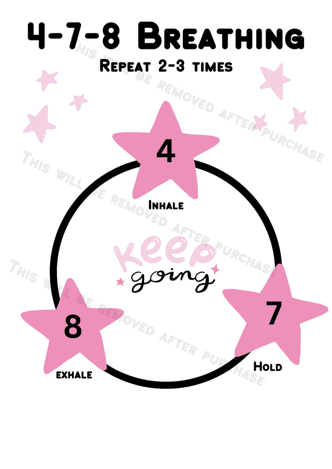 4-7-8 Breathing Handout: Mindfulness Coping Skill (digital Download) - Etsy