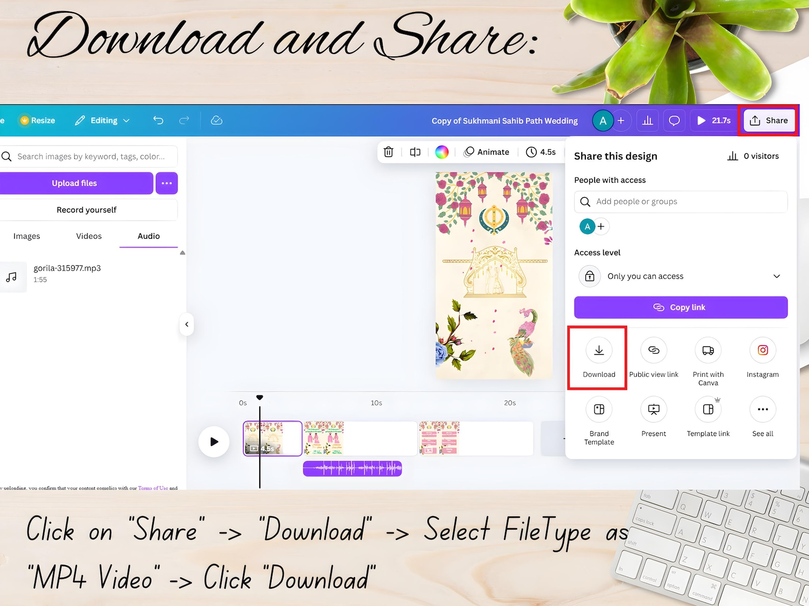 Quinceañera Invitation Video Animated Butterfly Pink Green | Sweet 15 ...