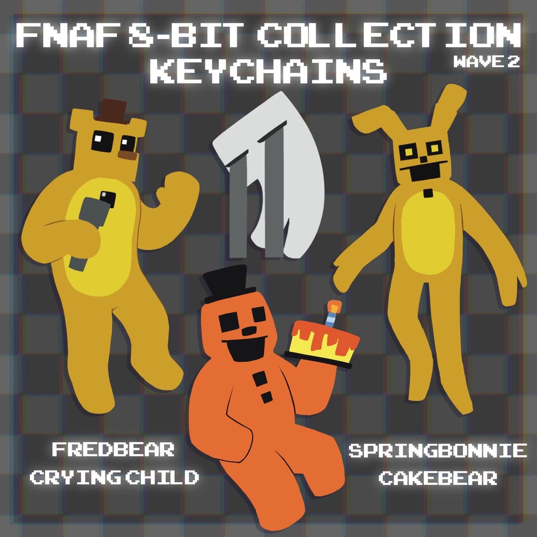 Fnaf 8-bit Sprite Keychains! (WAVE 2) - Etsy