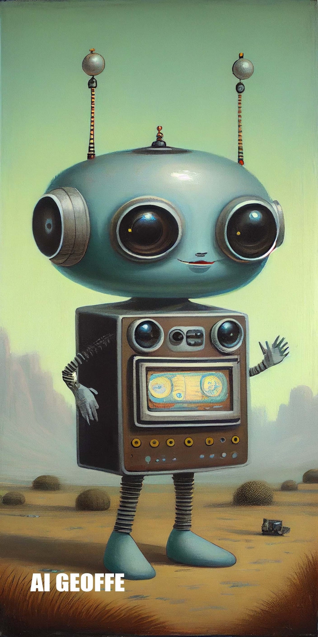 Retro Robots - SET 2, Pop Surrealism, Retro Futurism, AI, Midjourney ...