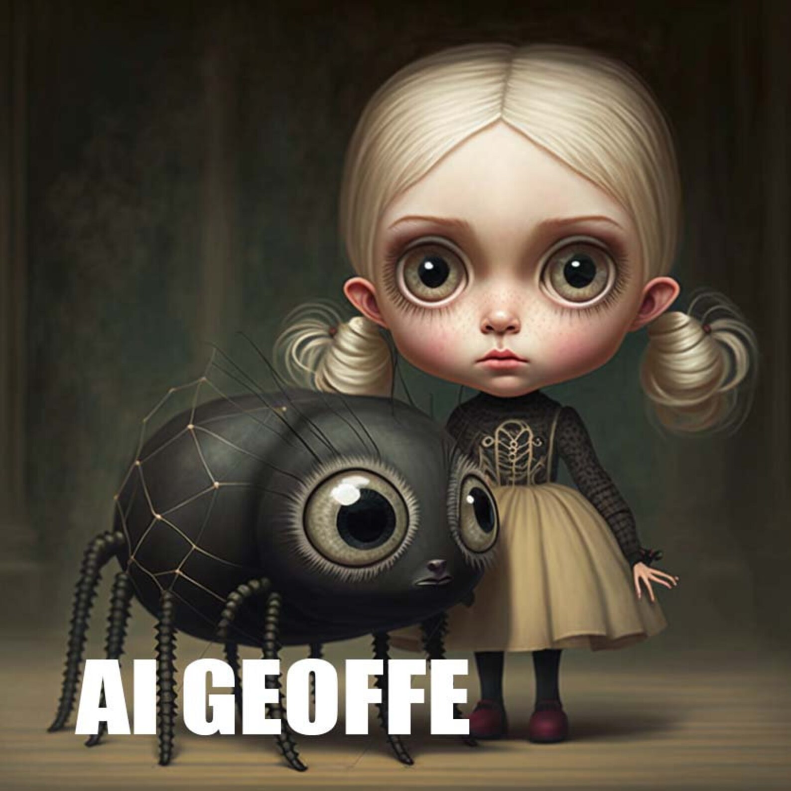 Set of 5 AI Created - Goth Kids With Their Pet Spider - AI Art, Instant ...