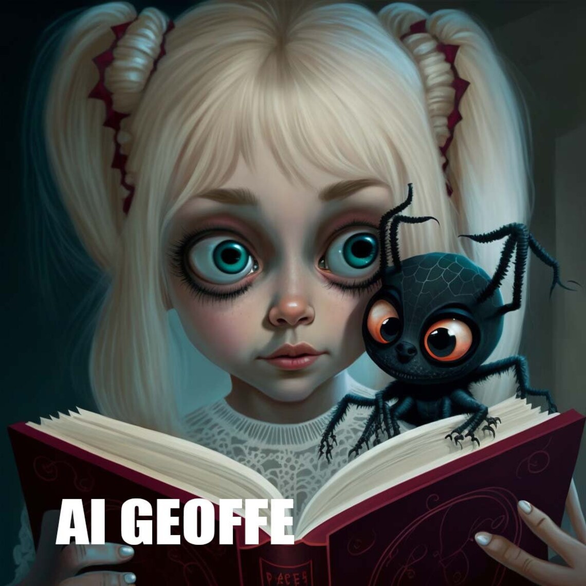 Set of 5 AI Created - Goth Kids With Their Pet Spider - AI Art, Instant ...