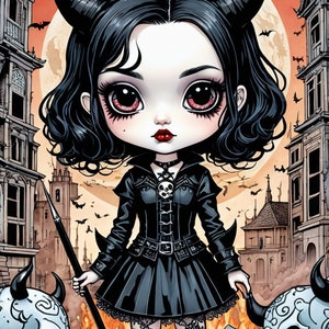 Set of 14 Goth Dolls, AI Artworks, Instant Download, Print Yourself - Etsy