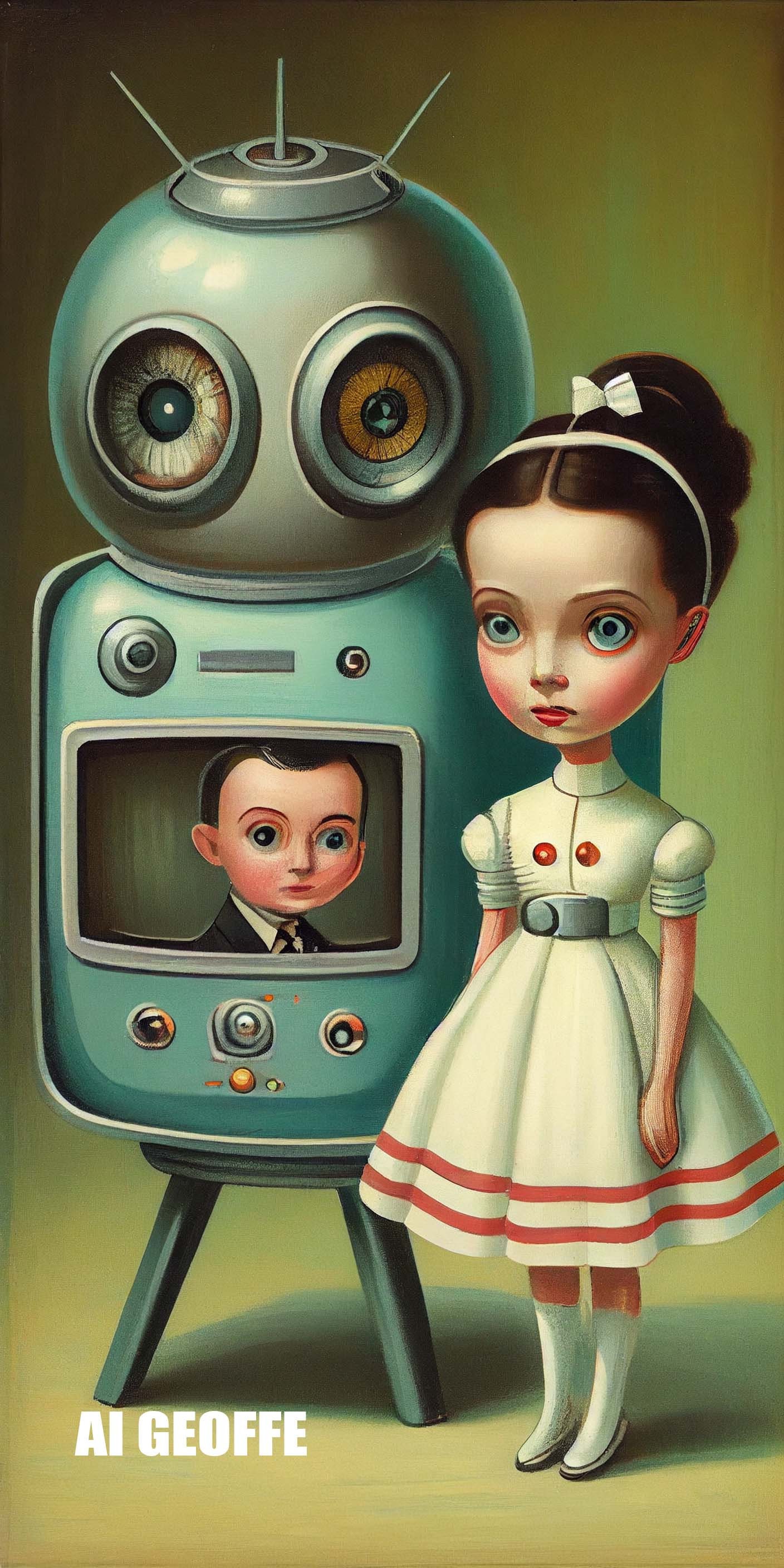 Retro Robots - SET 1, Pop Surrealism, Retro Futurism, AI, Midjourney, Instant Download ...